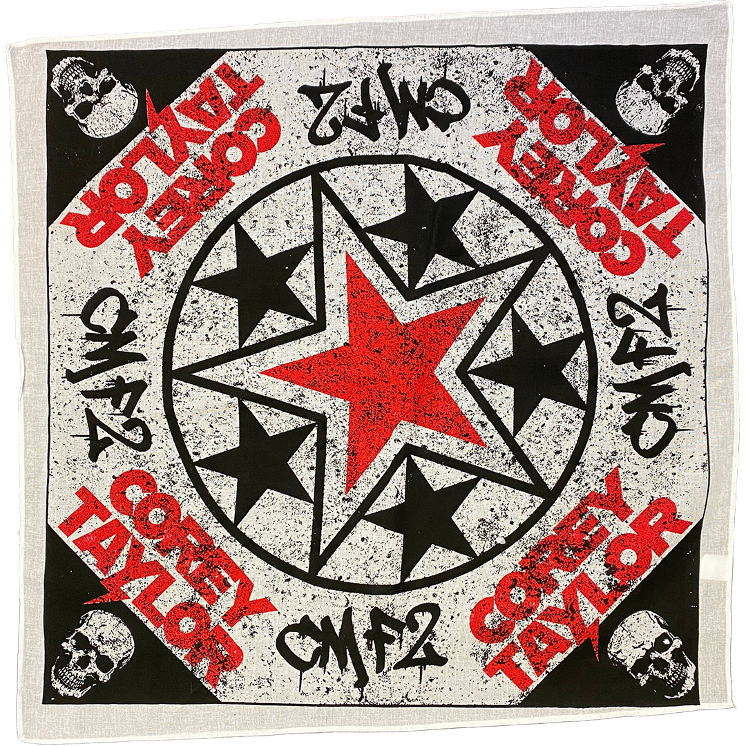 "CMF2" Bandana in White – Corey Taylor